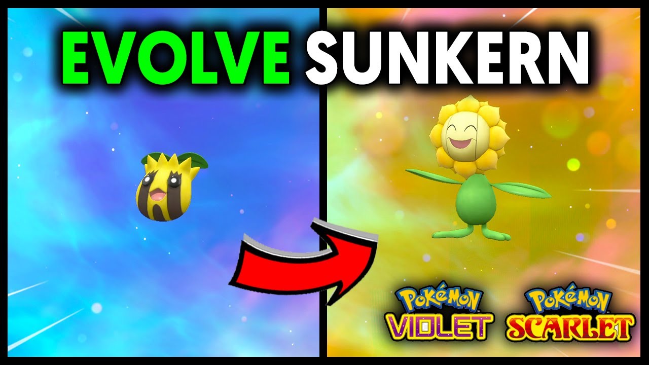 HOW TO EVOLVE SUNKERN INTO SUNFLORA ON POKEMON SCARLET AND VIOLET