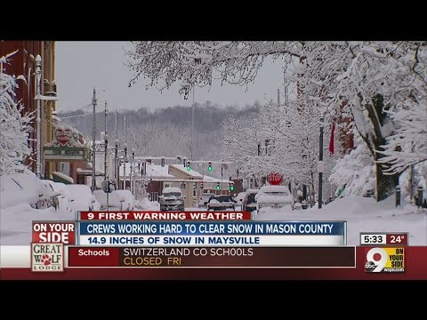 Snow buries Maysville, Mason County