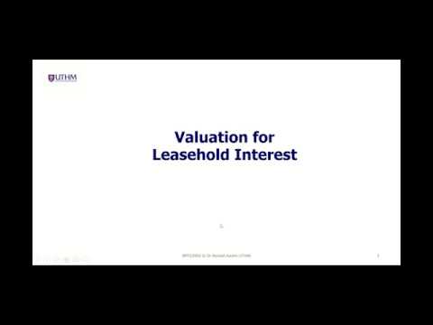 [#001] Valuation for Leasehold Interest