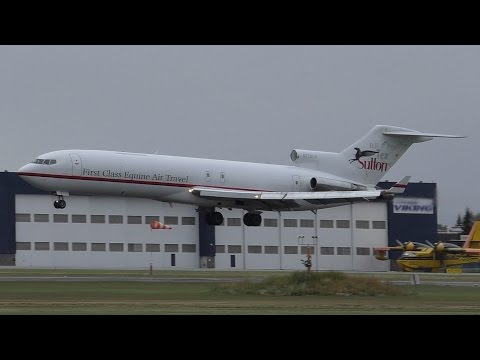 Kalitta Charters II "Air Horse One" 727-224AF [N725CK] Landing at Calgary Airport ᴴᴰ