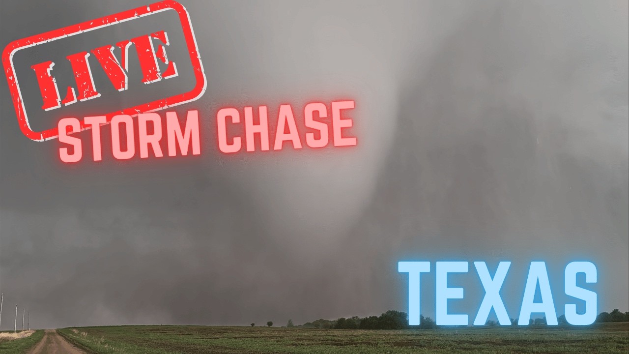 LIVE Tornado & GIANT Hail Threat in Texas | Dangerous Supercell Potential | Storm Chasing