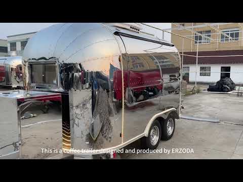 Biaxial coffee machine trailer, beverage trailer, 380CM, suitable for 1-2 people to work