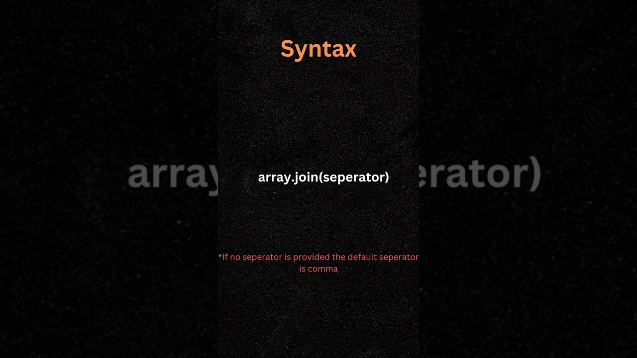 Join in JavaScript #javascript#angular#vue#react#html#css#frontend#webdeveloper#fullstack#jstutorial