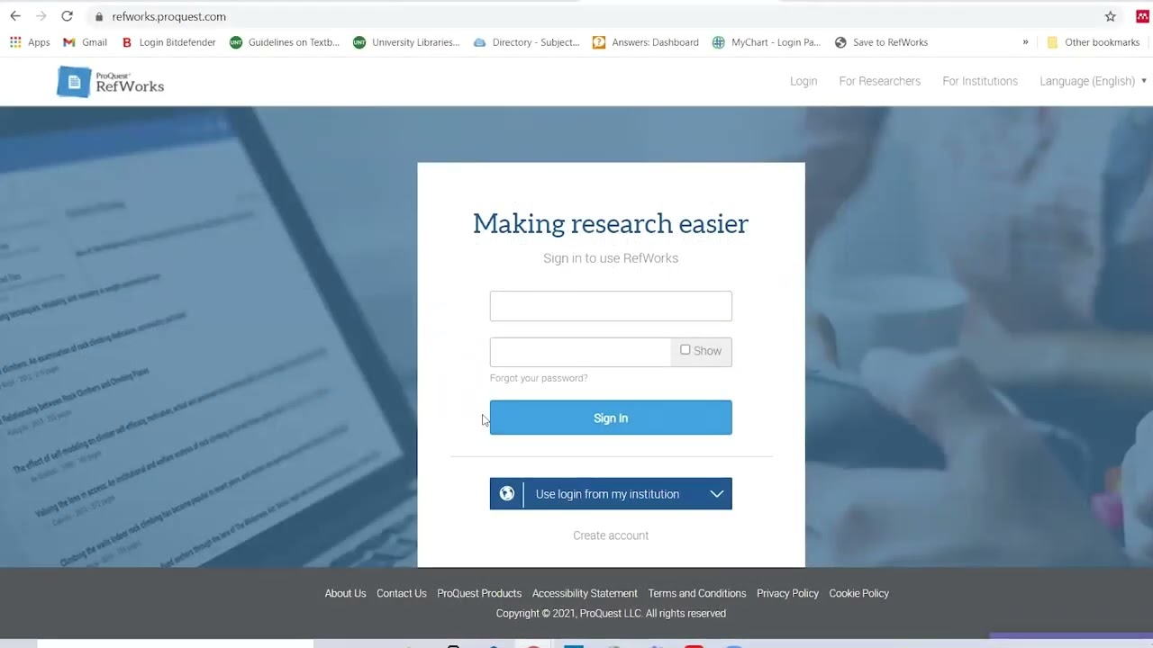 Adding References to RefWorks
