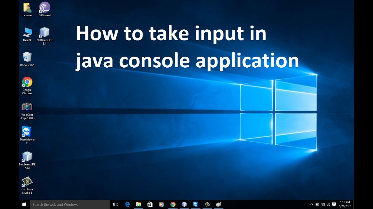 how to take input in java console application