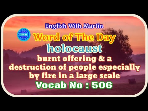 holocaust Tamil meaning | pronunciation & a sentence | vocabulary | English with Martin | EWM #506