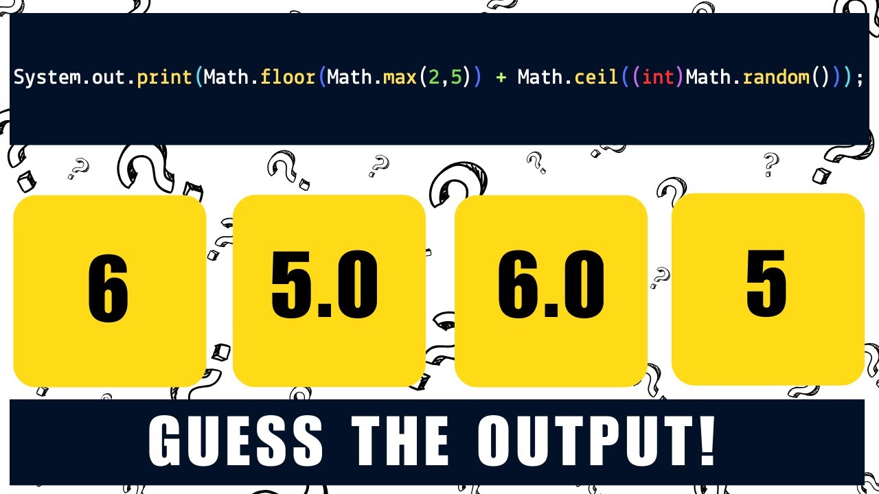 Can You Guess the Output? Math Function Explained | Test Your Java Skills