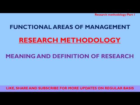 Research Methodology- Research meaning and definition- Part 1