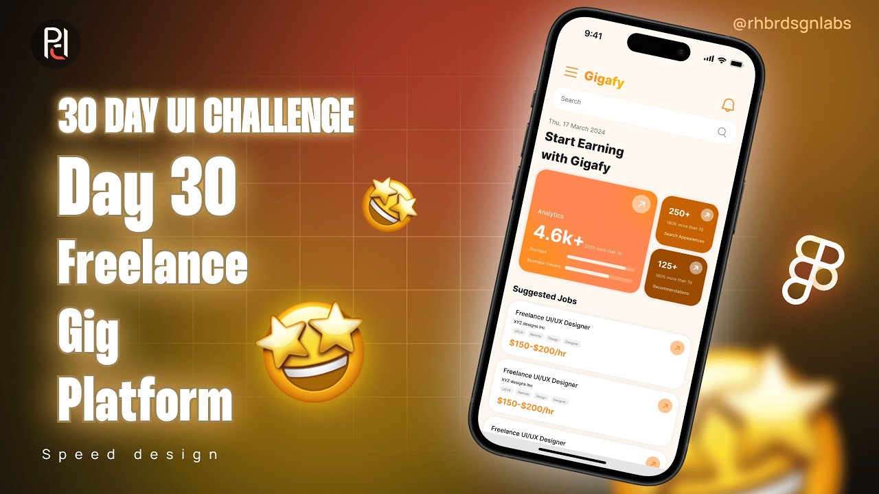 30 Days UI Challenge | Speed Figma Tutorial | Day 30 Freelance Job Platform
