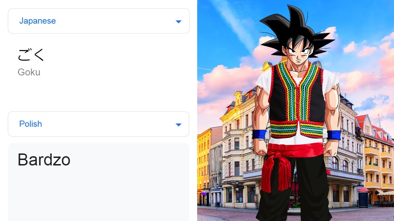Goku in different languages meme