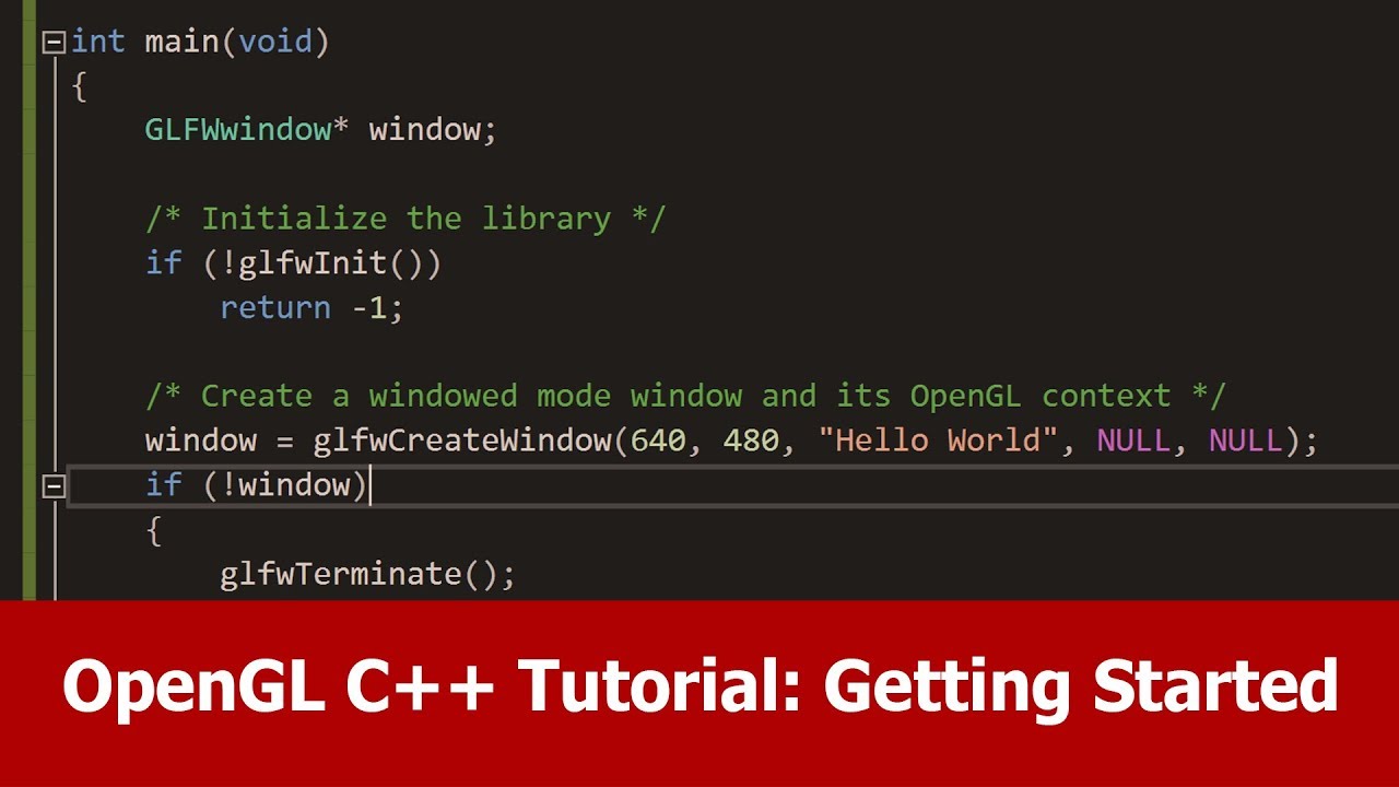 OpenGL C++ Tutorial : Getting Started