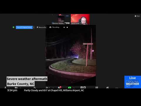 Downed wires from storm in Morganton, North Carolina