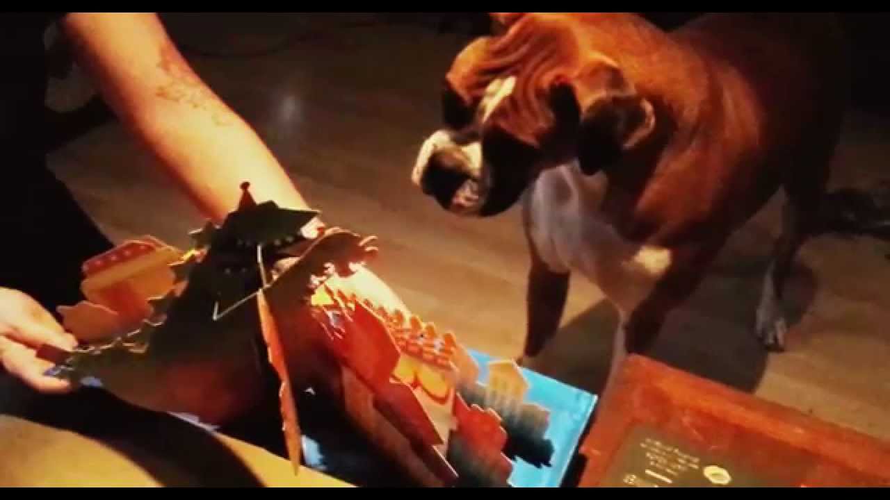 Otzi -vs- Godzilla (birthday card)