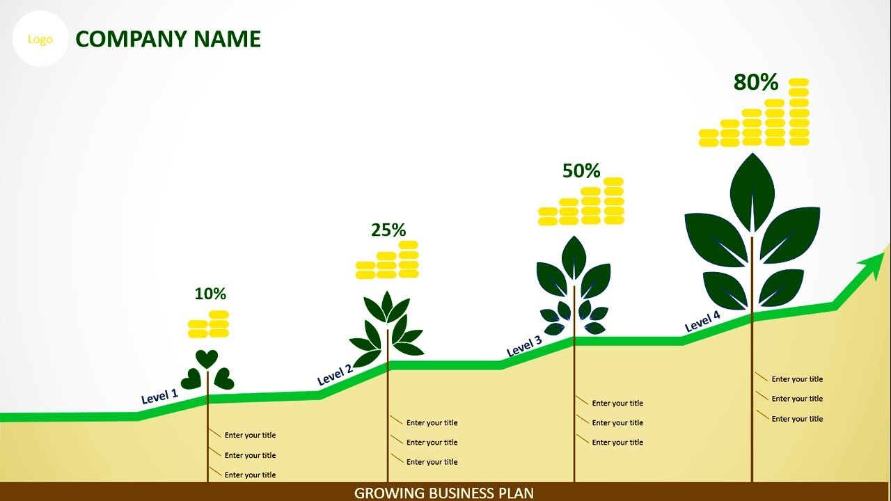 Business Growth Slide for PowerPoint | Growth Concept PowerPoint Template
