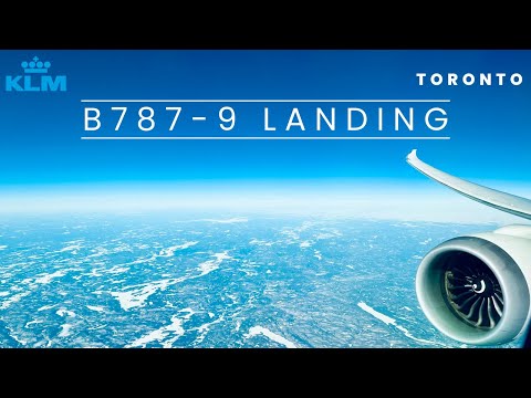 KLM Boeing 787-10 Cold Afternoon Arrival into Toronto Pearson Airport operating as KL 691!