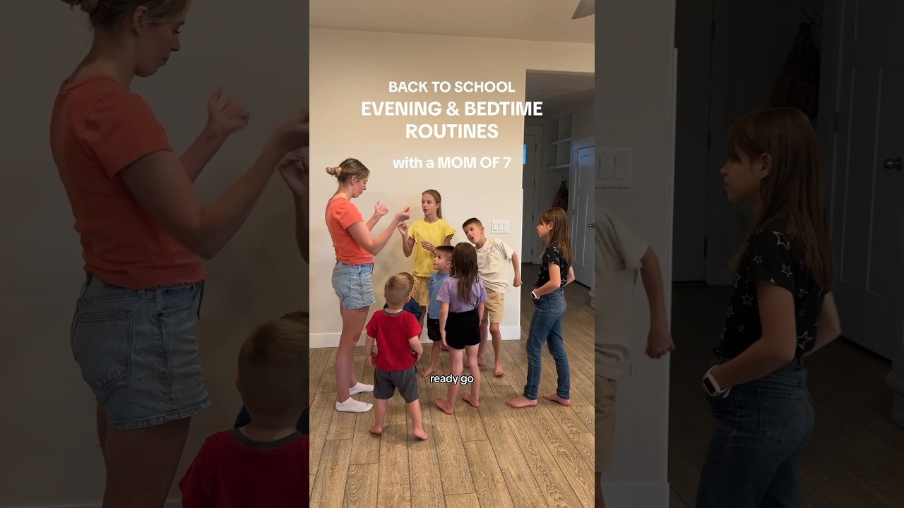 Back to School Evening & Bedtime Routines with 7 kids #momlife #eveningroutine #sahm #bigfamily