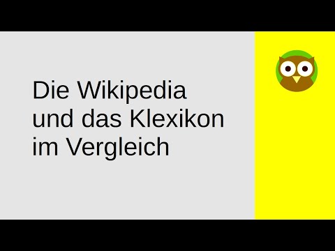 Die Wikipedia und das Klexikon im Vergleich