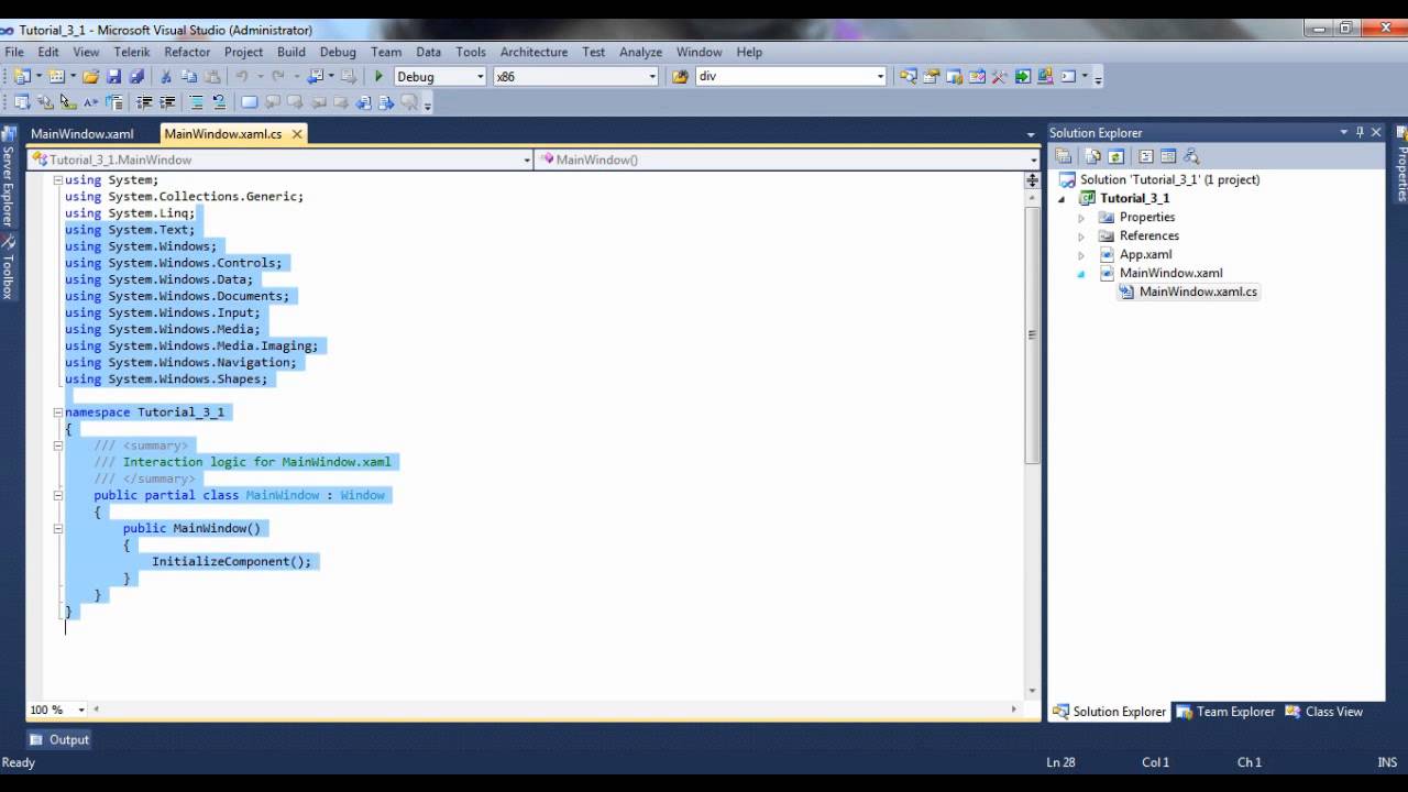 WPF TUTORIALS - 3 - How To Create New Application in WPF