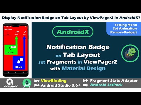 Notification BadgeDrawable + viewpager2 with tablayout android | badge tablayout android