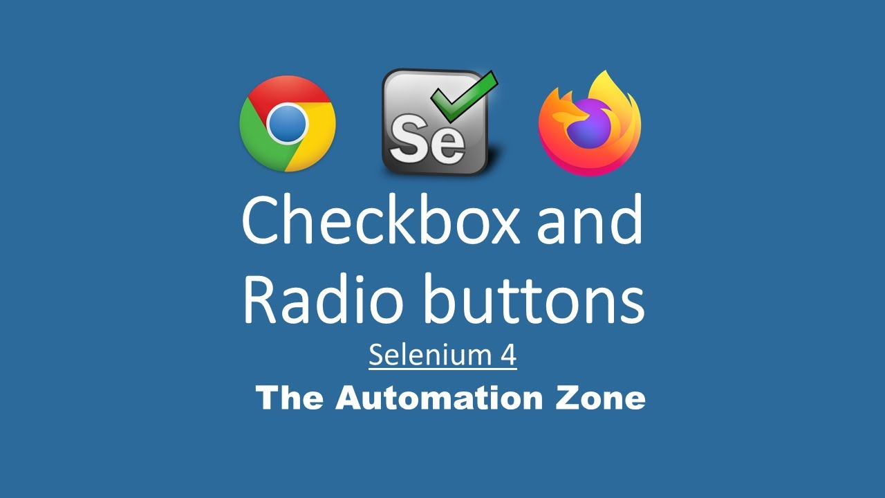 Radio buttons and Check boxes - Selenium Tutorials
