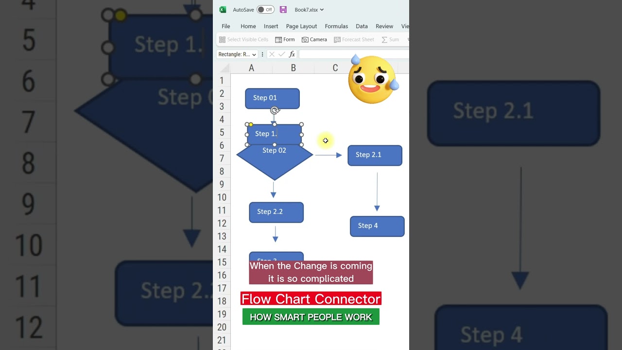 🖌️🎨DRAWING FLOW CHART IS NOT DIFFICULT IN EXCEL