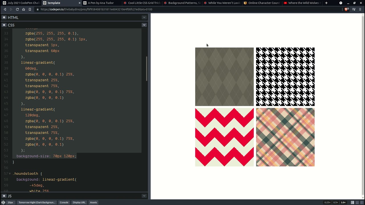 Simplifying pure CSS patterns