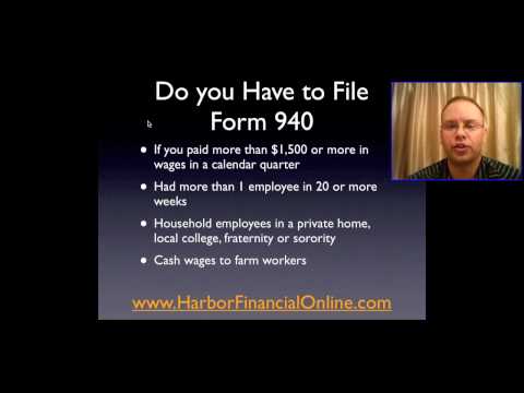 IRS Tax Form 940 Instructions for 2012, 2013