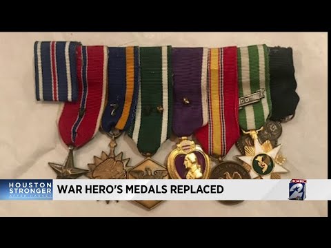 War hero's medals replaced