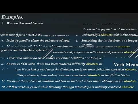 Obsolete Meaning with Examples