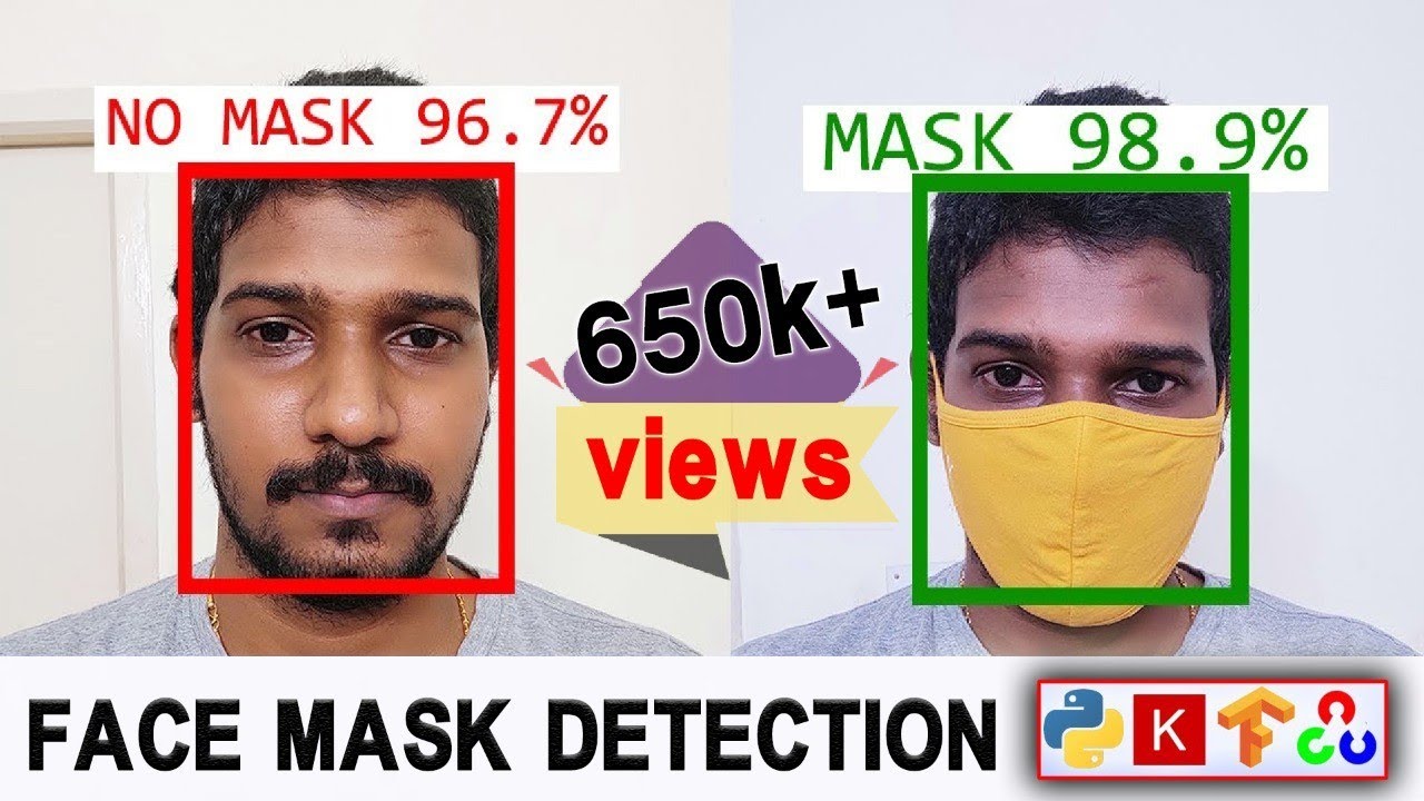 Face Mask Detection using Python, Keras, OpenCV and MobileNet | Detect masks real-time video streams