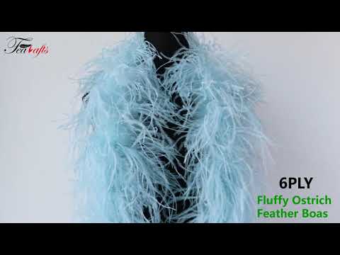 Custom High Quality 2ply-9ply Fluffy Ostrich Feather Boa for Luxury Party Shawl | Dance Costumes