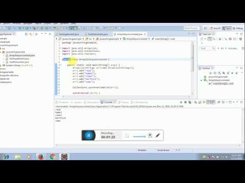 how to convert Array list synchronized