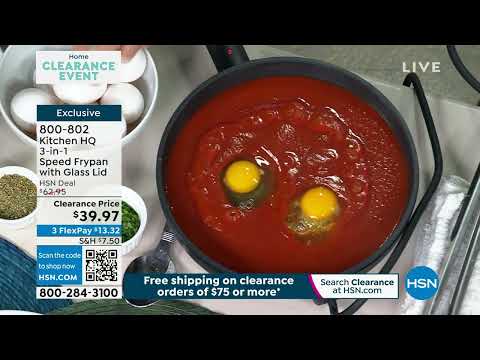Kitchen HQ 3in1 Speed Frypan with Glass Lid