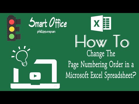 How To Change The Page Numbering Order In A Microsoft Excel Spreadsheet?