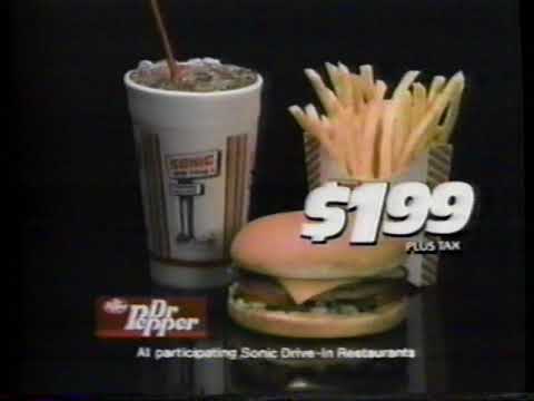 1987 Sonic "Drive in" Restaurant TV Commercial