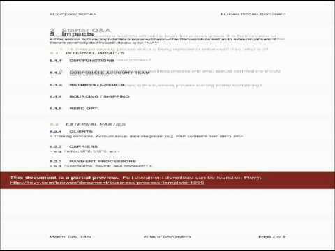 Business Process Template
