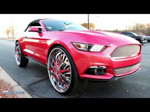 Pink Ford Mustang Convertible on DUB 30-Inch Wheels Is a Weird SUV ...