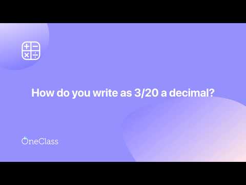 3/20 as a decimal