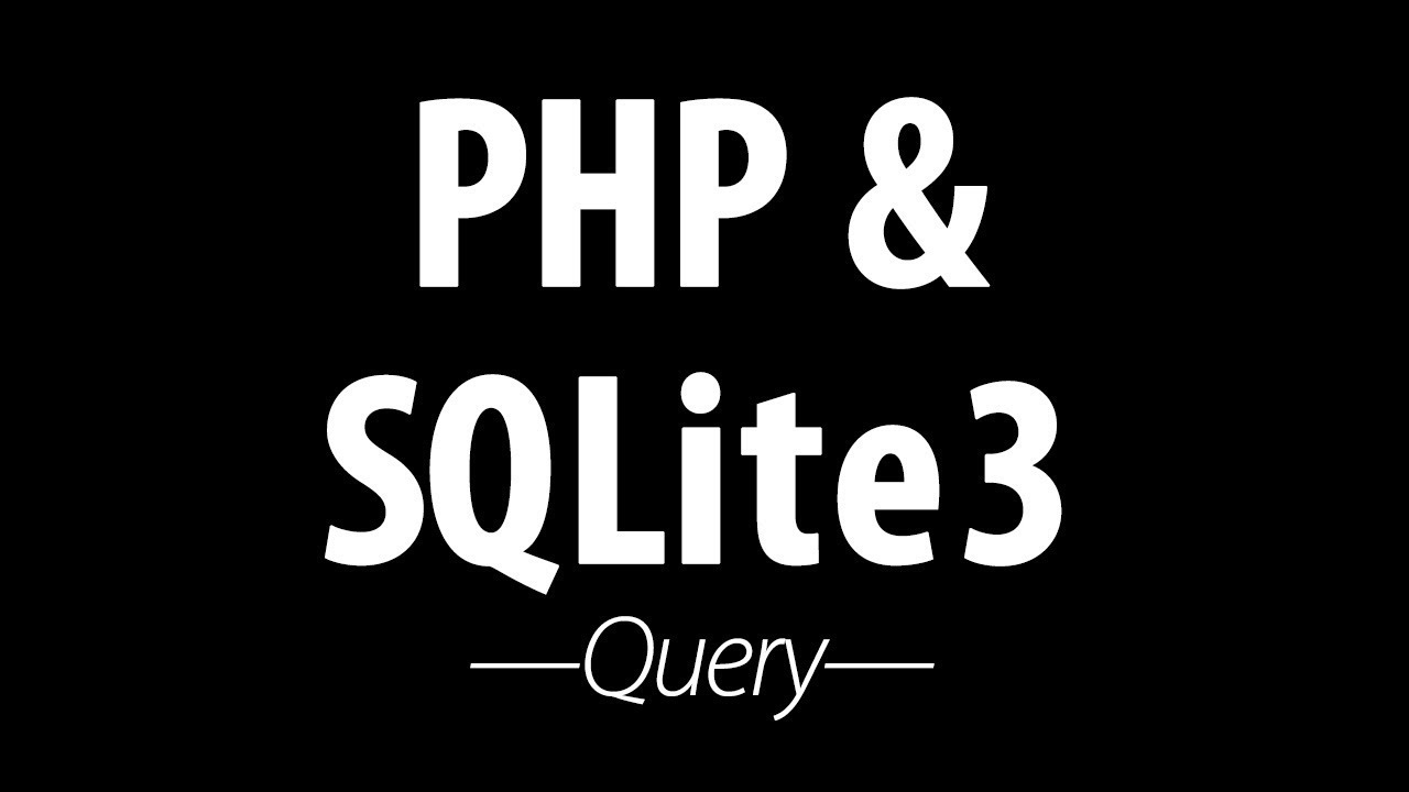 How to query  SQLite3 with PHP