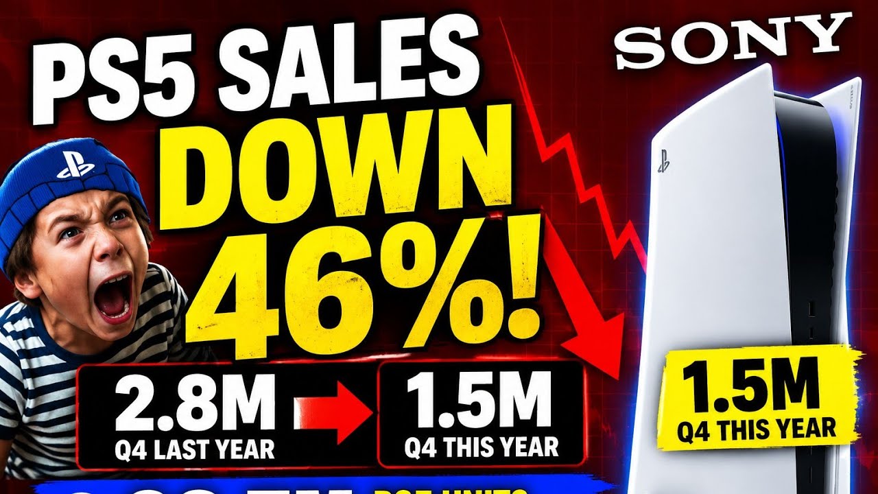 PS5 Console sales CRASH 😂, Almost 50% Down 👇🏿, But I thought Exclusives Sell Consoles? 