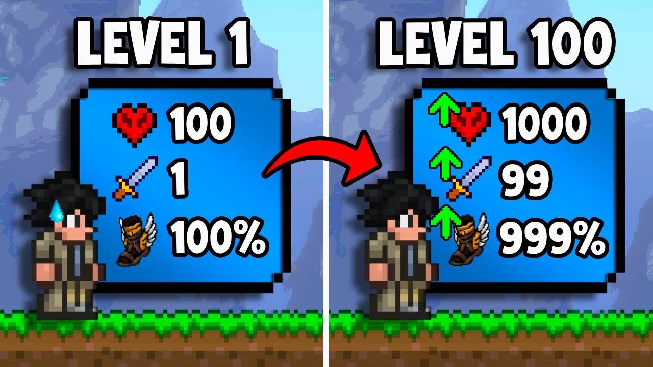 Terraria, But I Can Level Up...