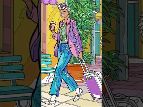 Business Trip #satisfying #satisfyingvideo #coloring #colorbynumber #travel