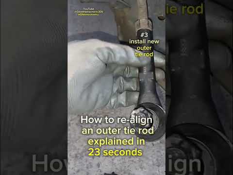 How to re-align an outer tie rod end explained in 23 seconds. #satisfying #mechanic #diy #tierod