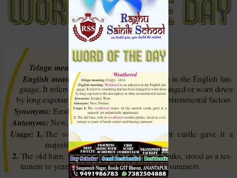 WORD OF THE DAY-Weathered #wordoftheday #civilserviceexampreparation #sainikschool #upsc #trending