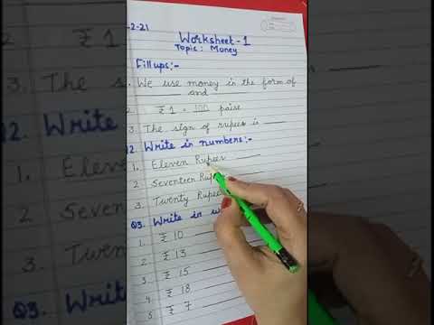 Money Worksheet for Class 1 | Maths | Revision Worksheet | CBSE