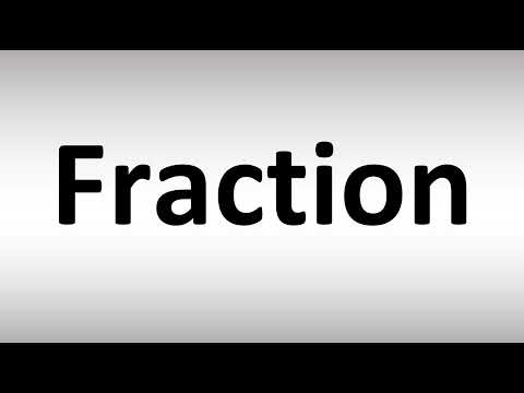 How to Pronounce Fraction