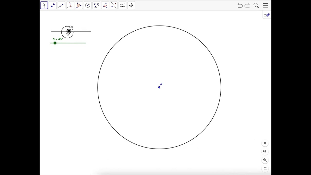 Constructing a Circle and its Central Angle in GeoGebra [Tutorial Video]