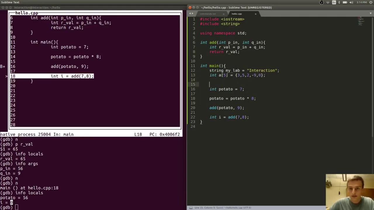 Visualizing GDB using -tui