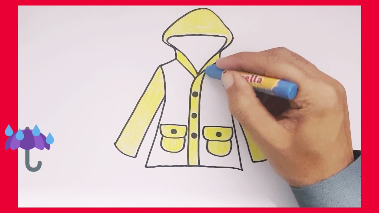 cómo dibujar un impermeable cómo dibujar un abrigo de lluvia