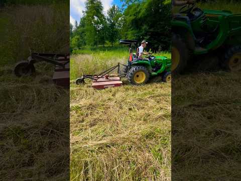 Tackling this mess with our John Deere 3025E